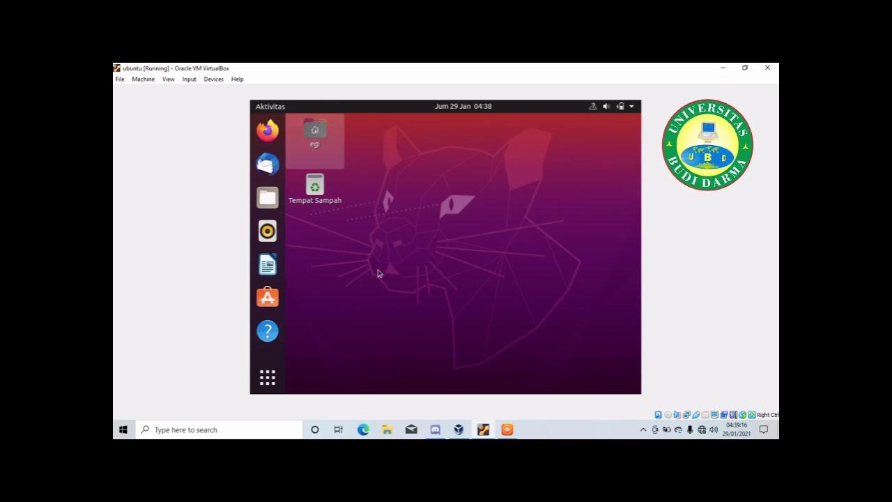 Membuat pemograman shell di Ubuntu tentang data mahasiswa menggunakan virtual box - YouTube