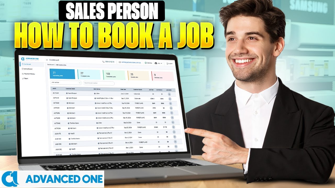 Sales Person - How to book a job - YouTube