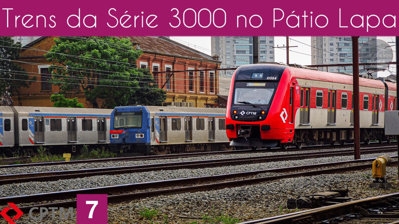 CPTM - Trens da Série 3000 no Pátio Lapa, Em Câmera Lenta! - YouTube