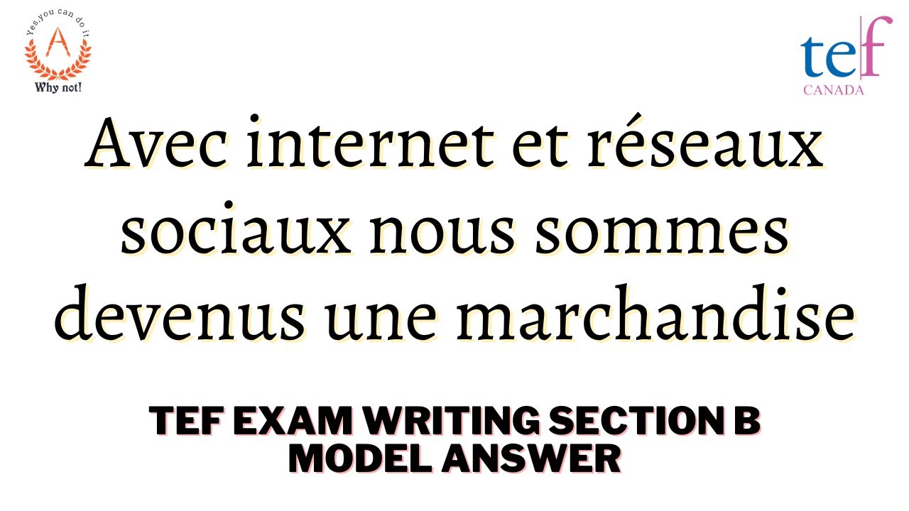 Score b2+ or C1 in TEF Writing | Section B | TEF Writing | Influencer ...
