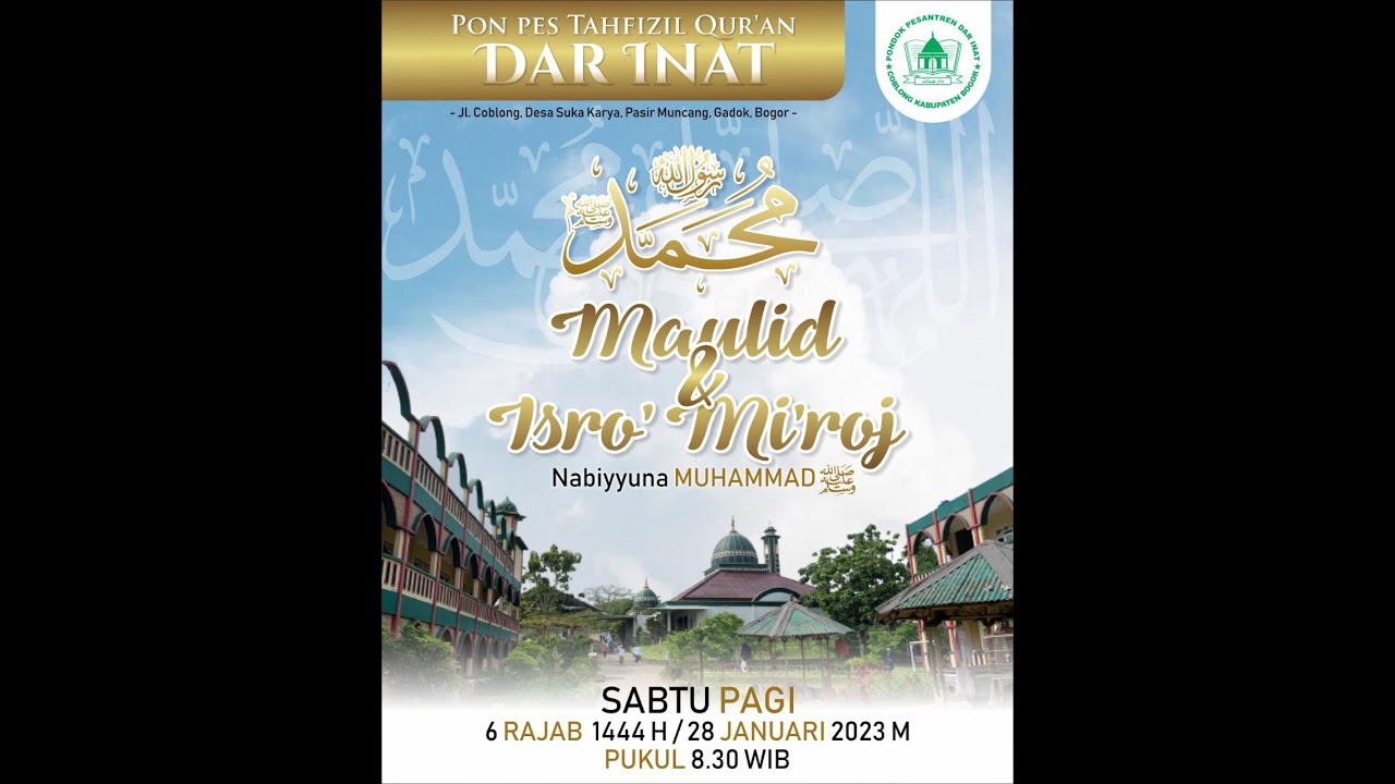 🔴LIVE Maulid & Isra' Mi'raj Nabi Muhammad SAW di Ponpes Daar Inat ...
