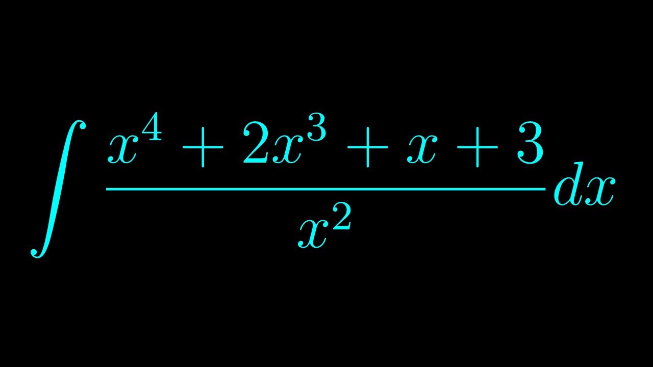 Integral Of x 4 2x 3 X 3 x 2 YouTube