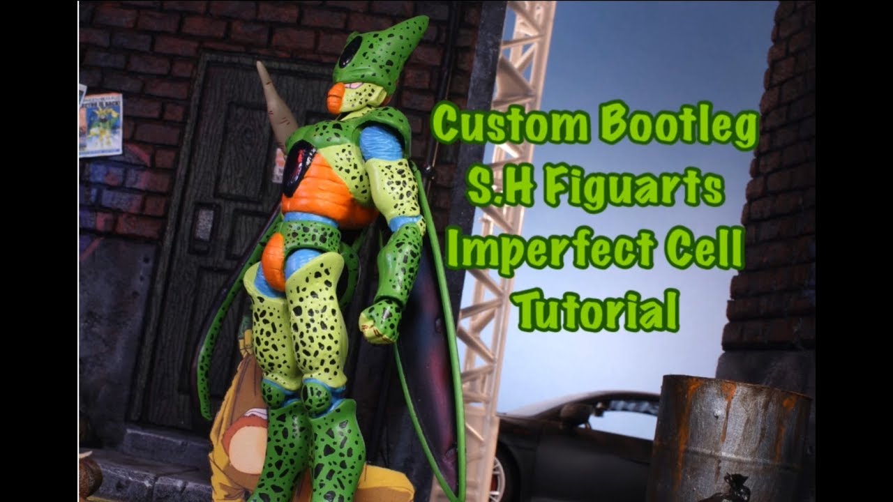 S.H Figuarts Imperfect Cell Bootleg Custom Full Tutorial - YouTube