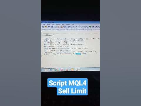 Script Mql4 Pending Order Sell Limit - YouTube