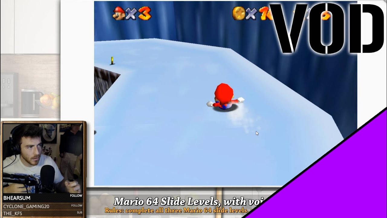 Super Mario 64 Slide Levels with Voice Commands (VOD) - YouTube