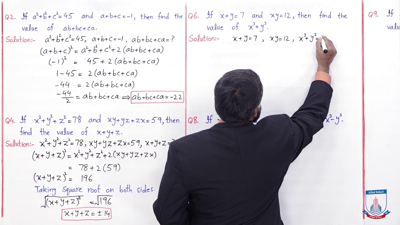 Class 9 - Mathematics - Chapter 4 - Lecture 3 Algebraic Expressions ...