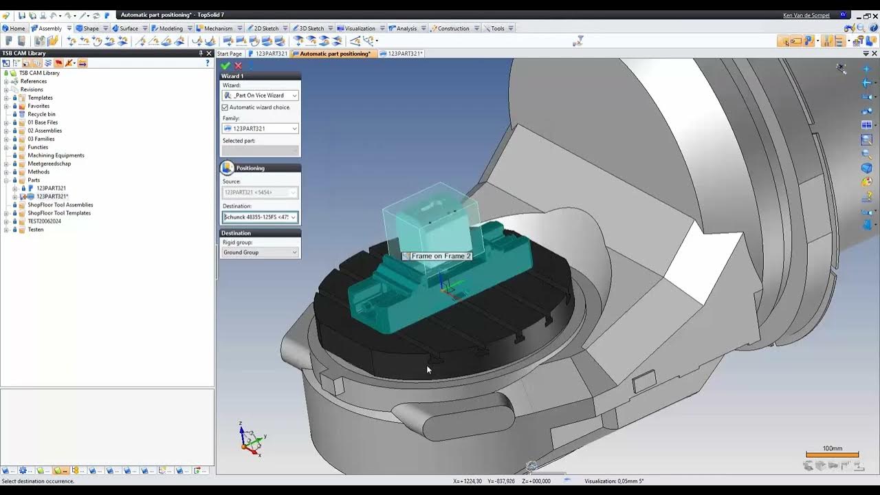 TopSolid'Cam automatisch positioneren - YouTube