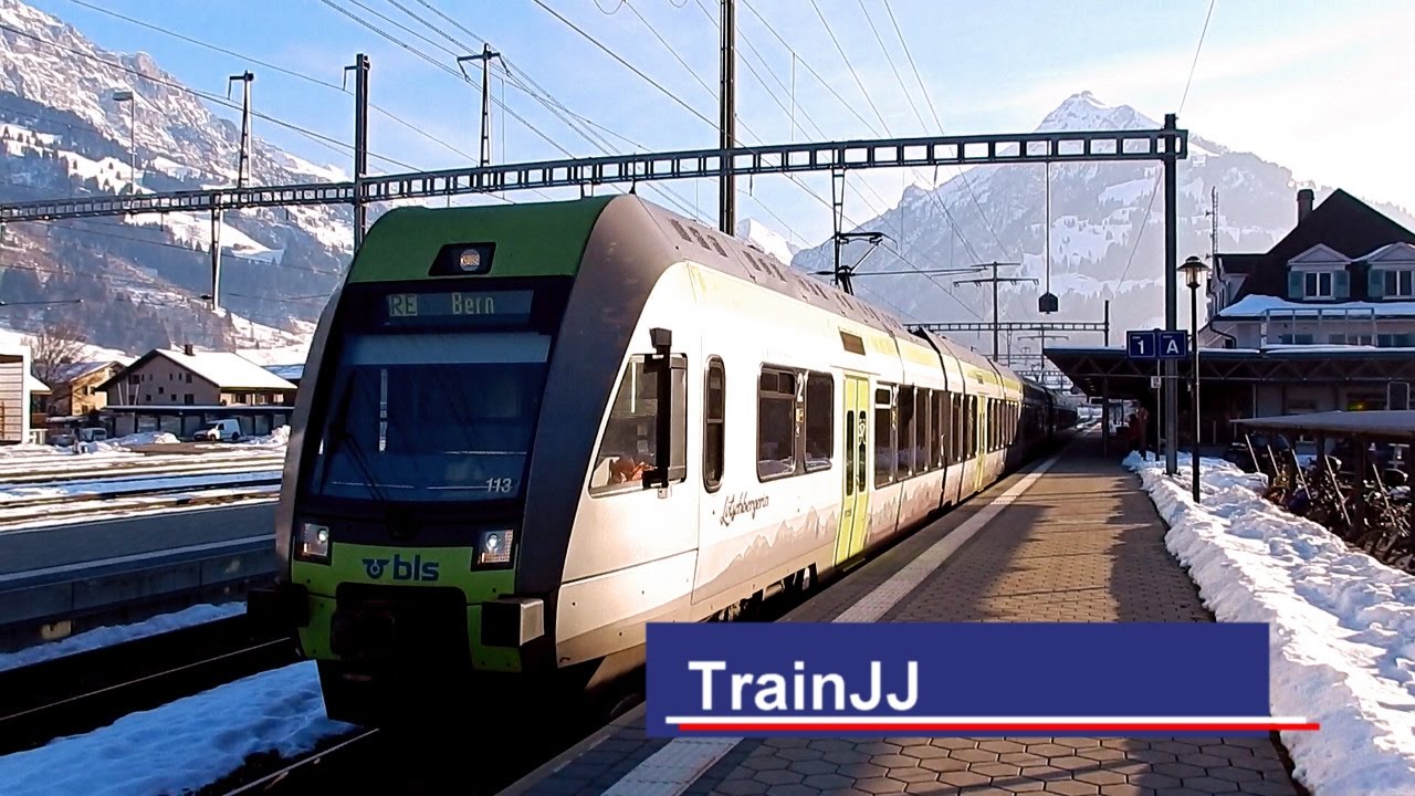 Swiss trains at station Frutigen │ Züge am Bahnhof Frutigen │ BLS Cargo ...