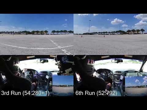 Equipe Rapide Autocross @ LSP 07/31/22 - 3rd Run VS 6th Run Comparison