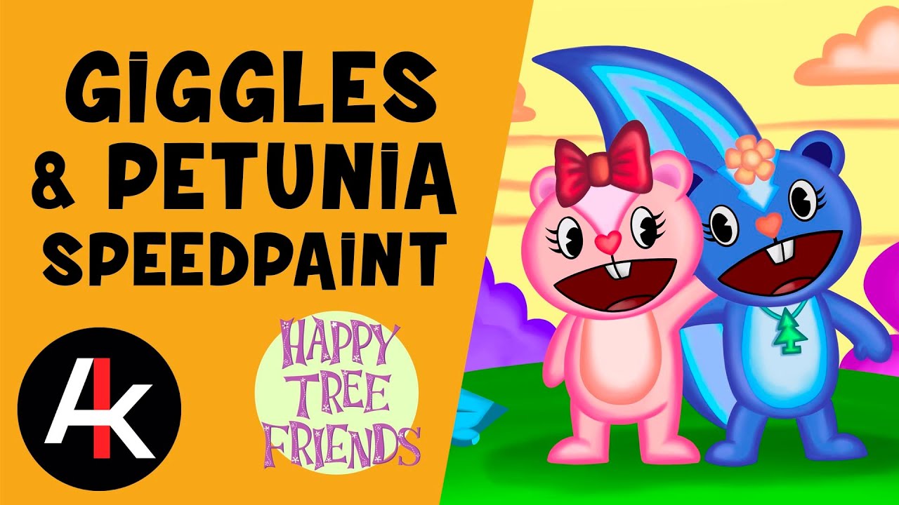 Giggles & Petunia - Happy Tree Friends [Speedpaint] - YouTube