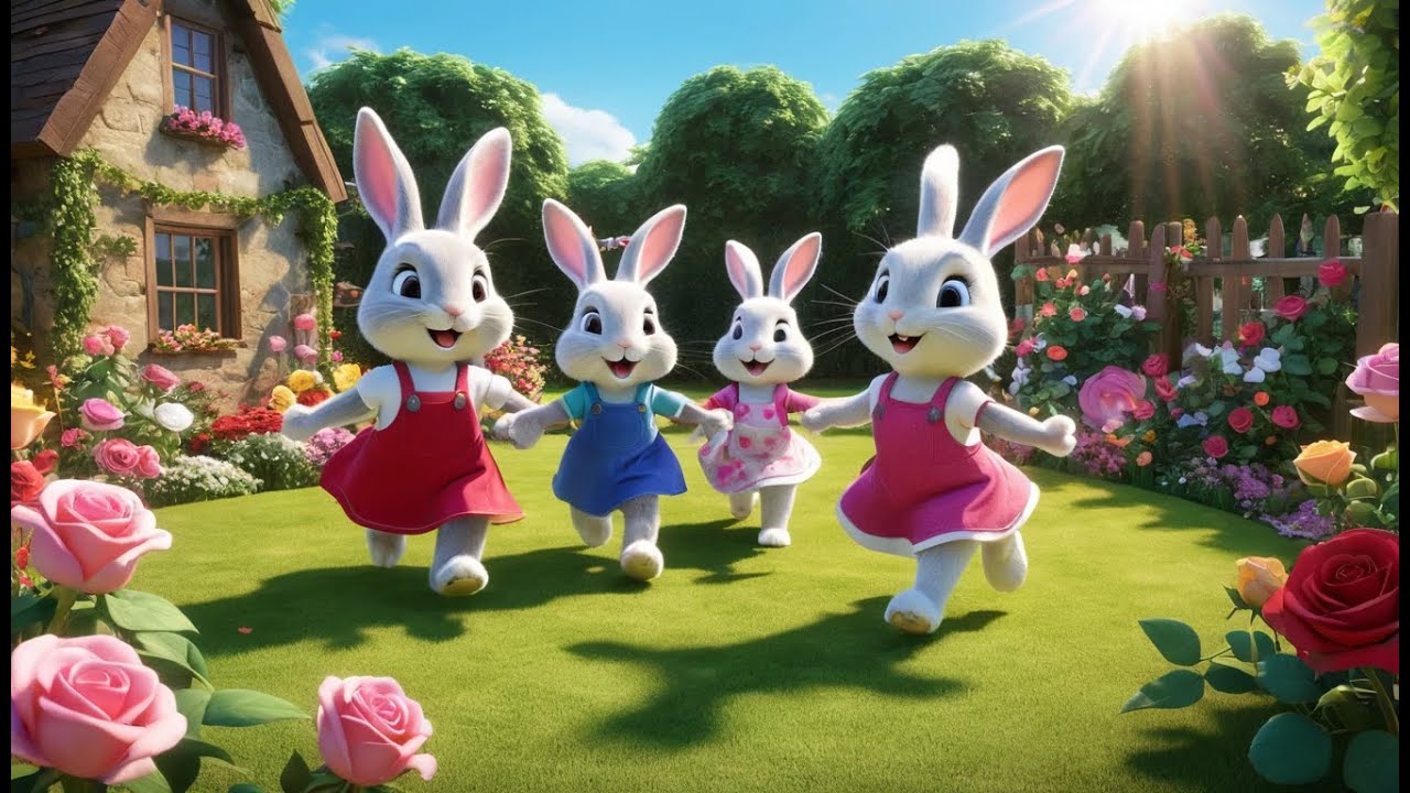 Rosie Rabbit Garden Ring Dance | Fun Rabbit Song for Kids | Dance and ...