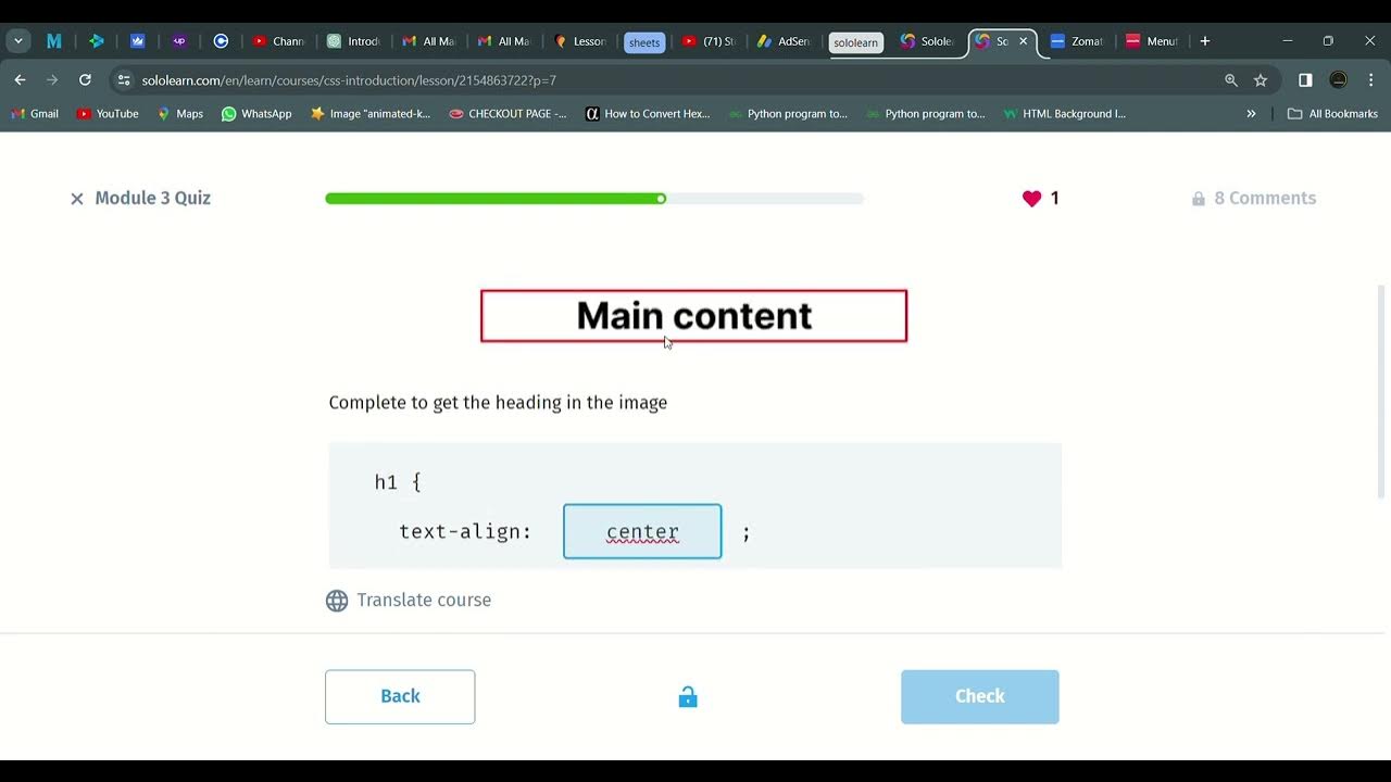 29 Module 3 Quiz Introduction To Css Sololearn Youtube