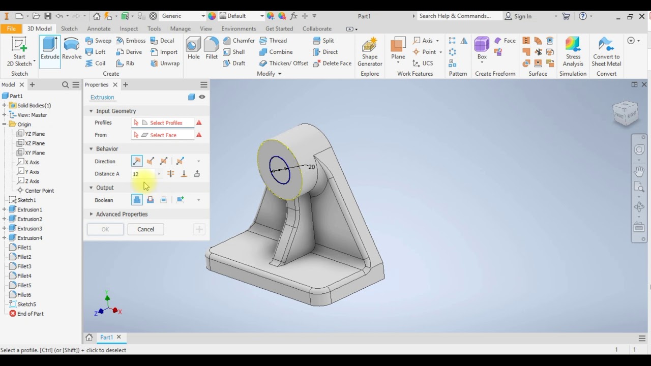 Tutorial Inventor Bracket - YouTube