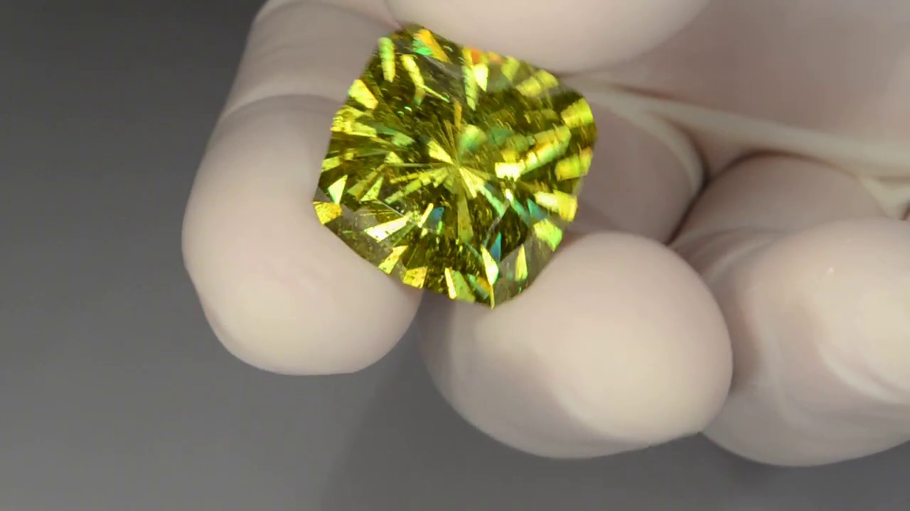 faceted gem sphalerite - 37.18 ct - YouTube