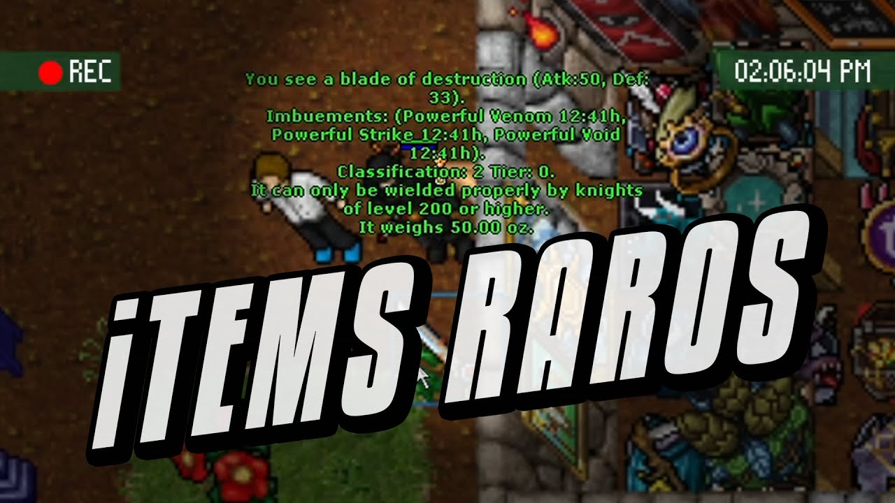 TIBIA / TOP 5 ITEMS RAROS - YouTube