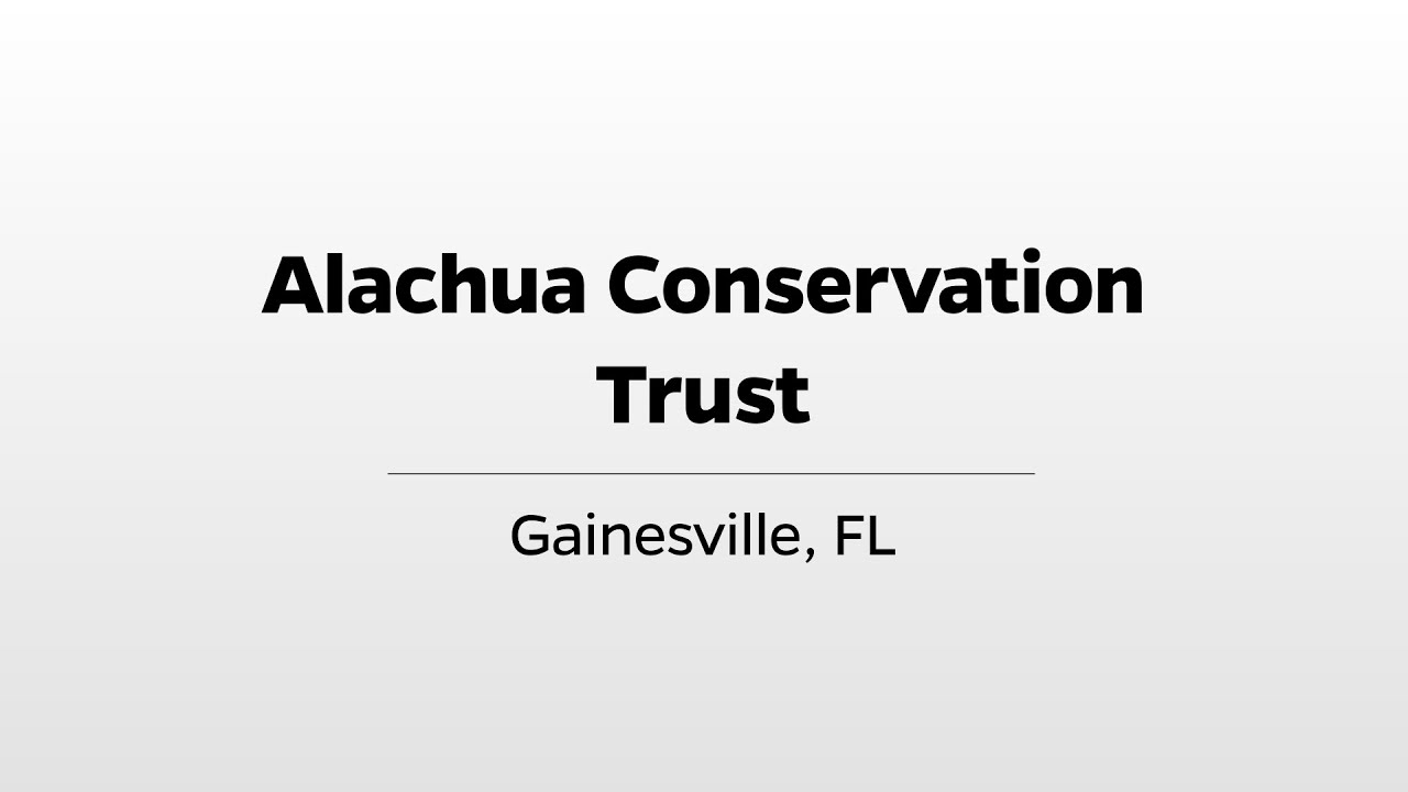 Alachua Conservation Trust - WUFT's Greater Good - YouTube