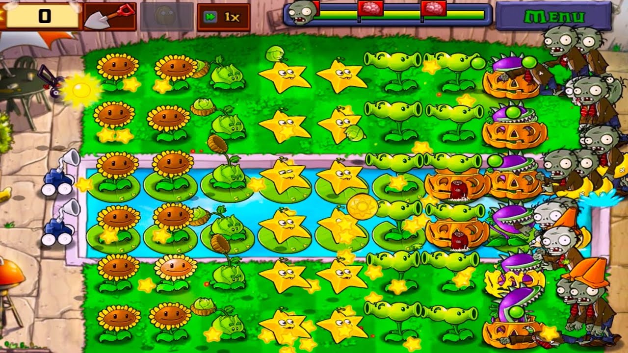 Plants vs Zombies Adventure Pool with Cabbage-pult Split pea and ...