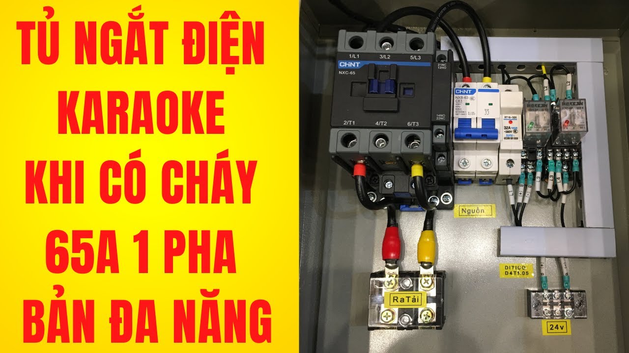Tự động ngắt nguồn điện khi phát hiện có cháy quán karaoke 65A 1P bản đa năng | Tu Dien DITICO ...