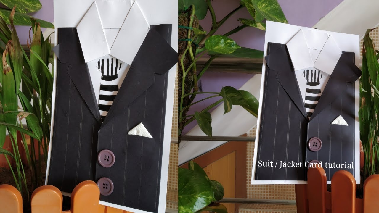 Suit/Jacket Card tutorial // Father's Day Card#CreativeMind # ...
