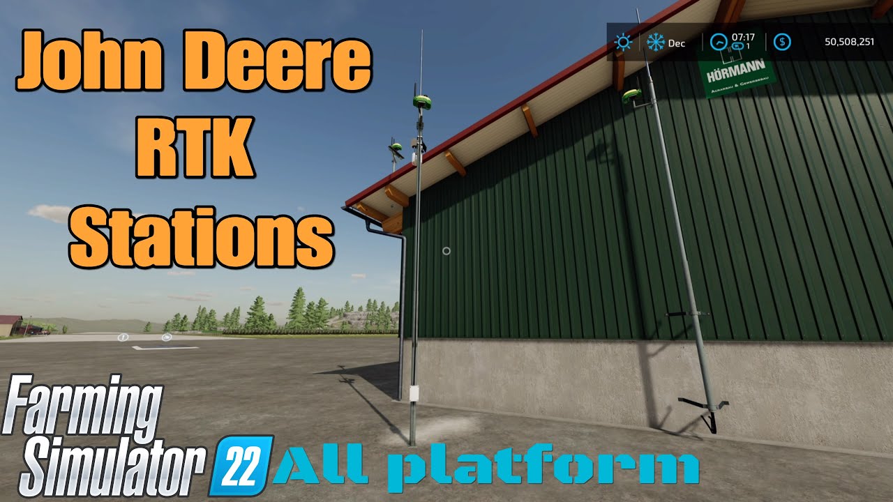 John Deere RTK Stations / Mod for all platforms on FS22 - YouTube