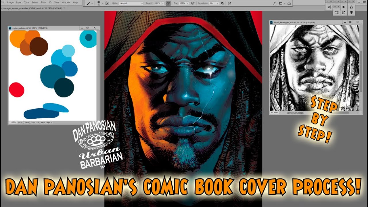 Comic Book Cover Process from Thumbnails to Color! - YouTube