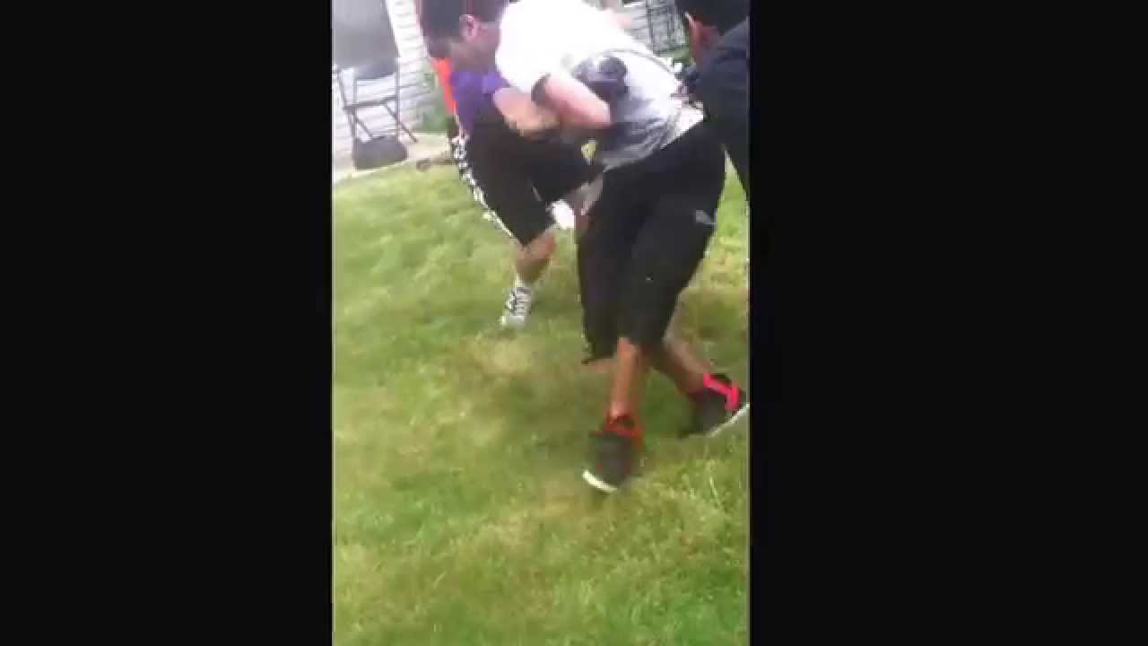 Backyard Fight White boy vs muslam/black. - YouTube