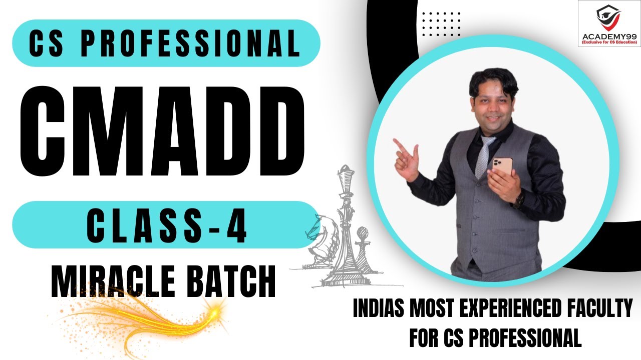 CMADD LECTURE-4 | CS PROFESSIONAL NEW SYLLABUS | COMPLIANCE MANAGEMENT ...