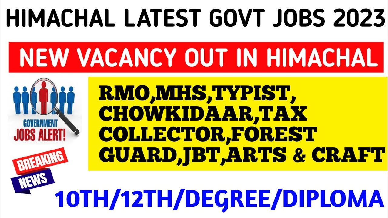 Hp govt jobs notification 2023: Find latest hp govt jobs notification ...