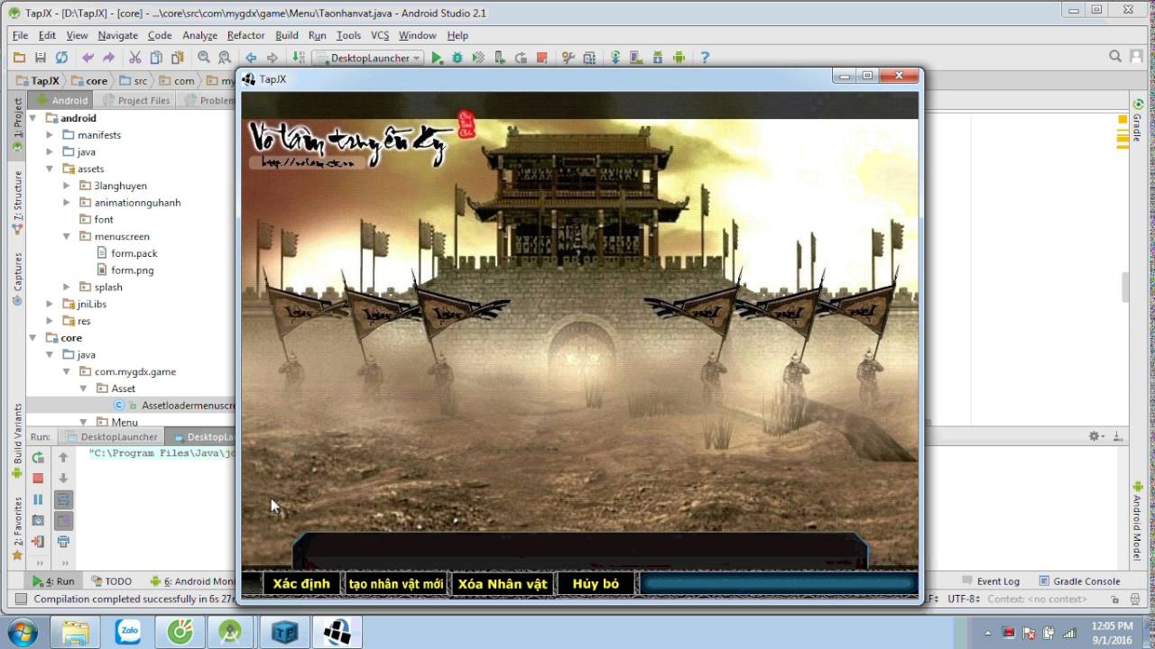 Libgdx Menu đăng nhập - YouTube