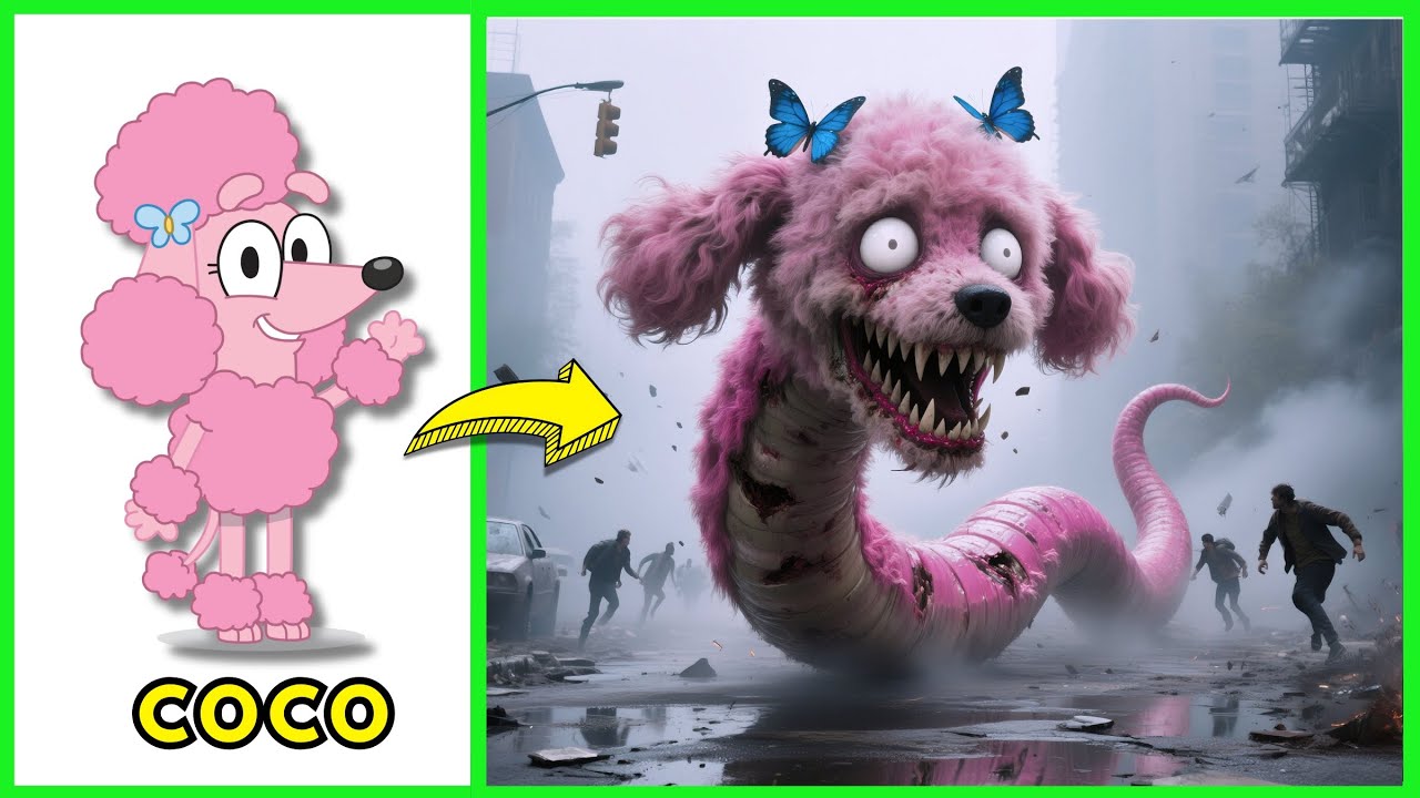 Bluey Turns Into a Giant Zombie Worm?! | Ultra-Realistic Horror ...