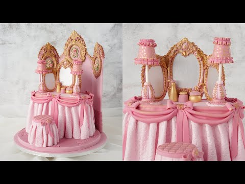 Princess Dressing Table Cake - YouTube