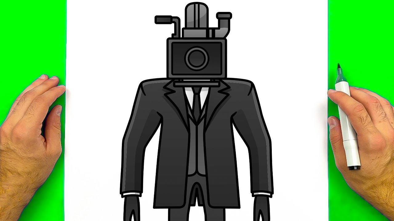 How to Draw Big Cameraman from Skibidi Toilet - Easy Drawing and ...
