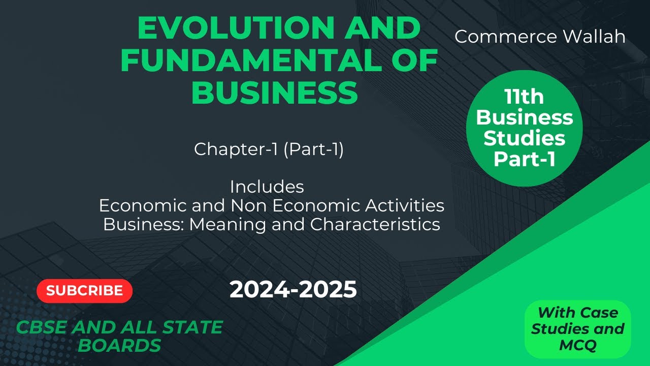Class-11 Business Studies (Economic and Non Economic Activities) - YouTube