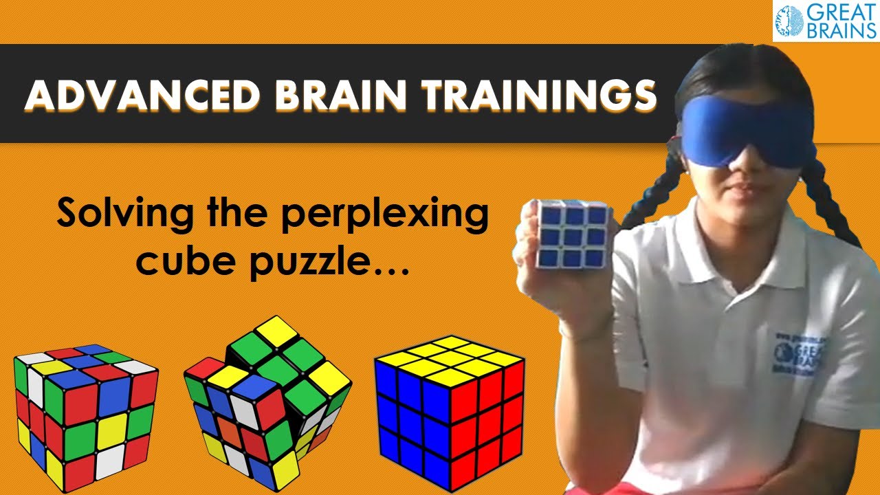 Solving the Perplexing cube puzzle in Blindfold. Great Brains ...
