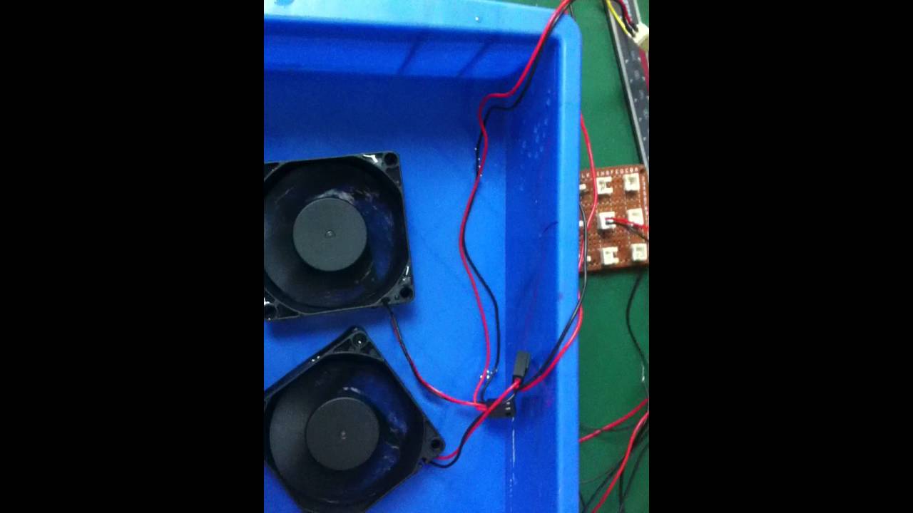 The cooling fan waterproof IP55 IP65 Test - YouTube