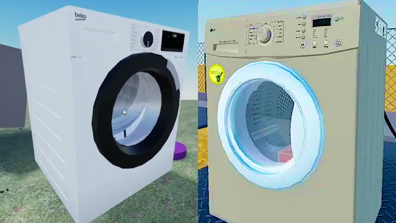 ROBLOX Washing Machine DESTRUCTION COMPILATION 😱Unbalanced Jumping vs ...