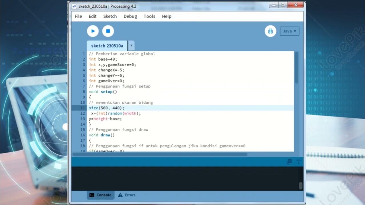 program game sederhana menggunakan processing - YouTube