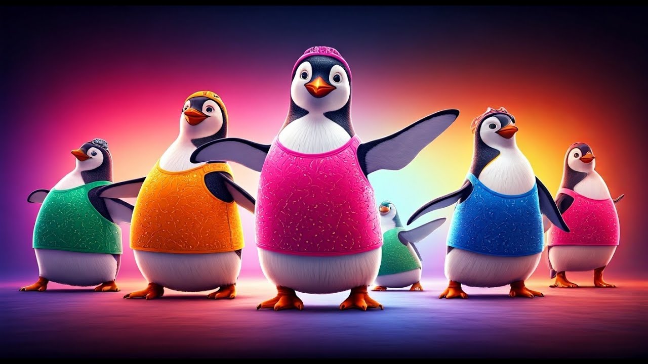 Penguins dancing for kids - YouTube