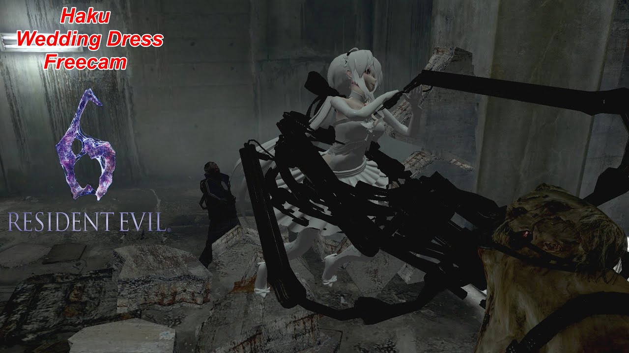 Haku (Wedding Dress) Freecam リョナ Resident Evil 6 - YouTube