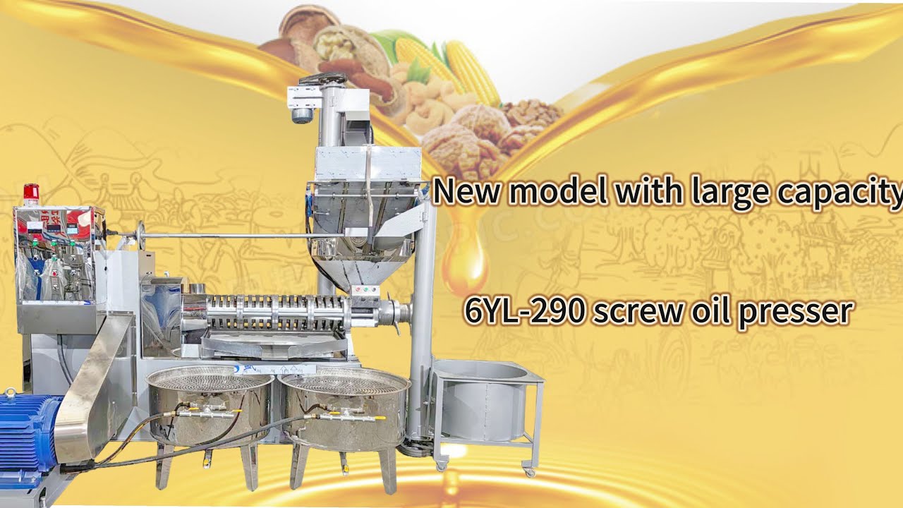 New model with large capacity oil press machine - YouTube
