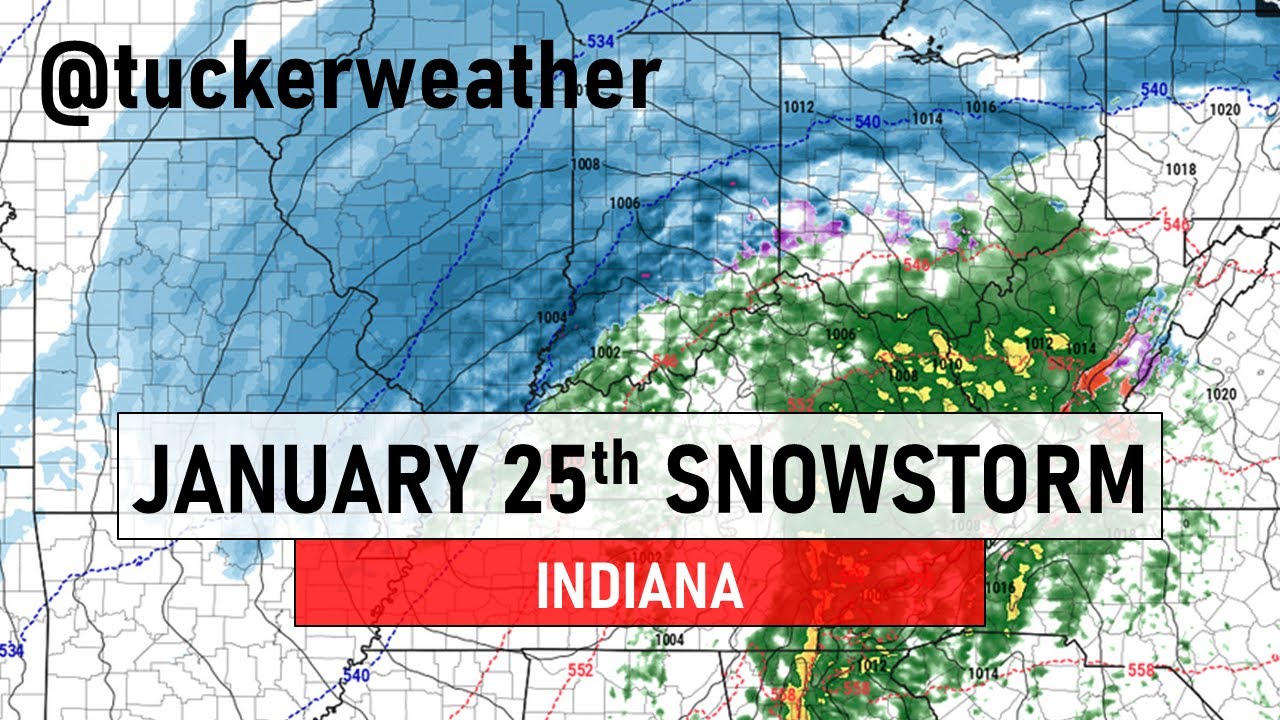 Indiana Weather: January 25th Snowstorm - YouTube
