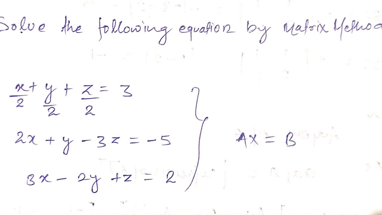 solution of simultaneous linear equation OR non homogeneous linear ...