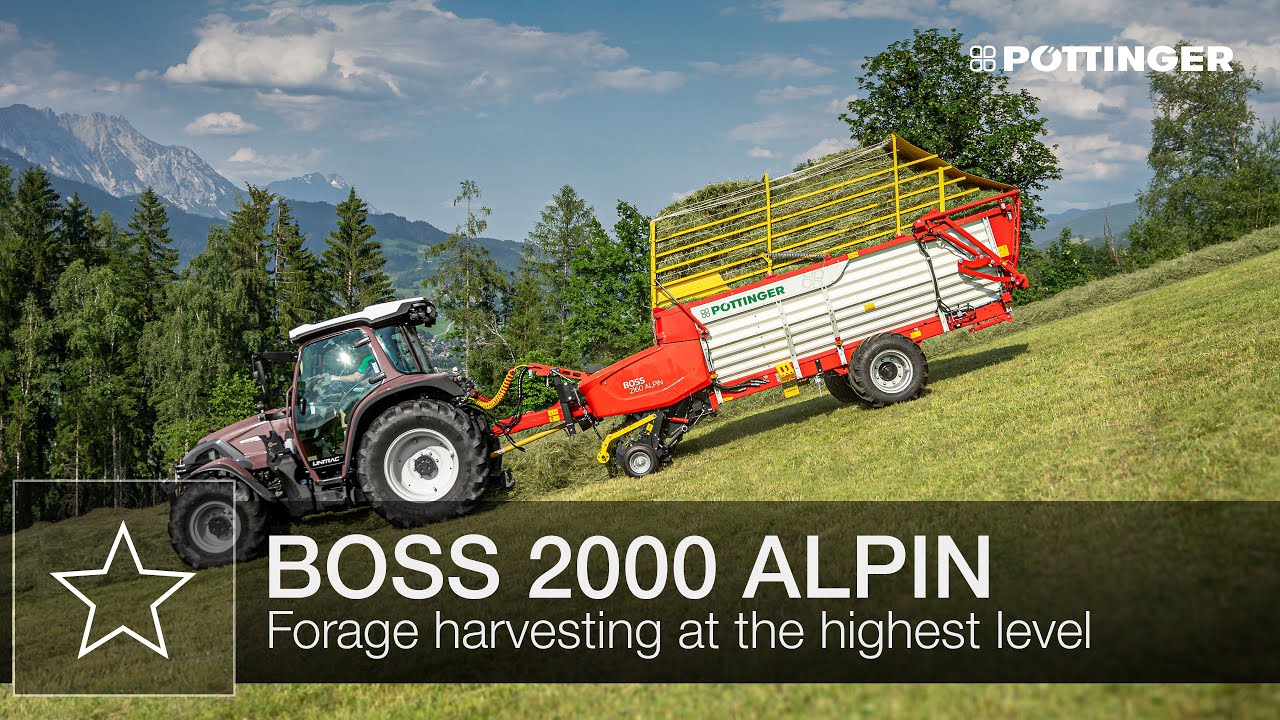 BOSS 2000 ALPIN loader wagon - Highlights | PÖTTINGER - YouTube