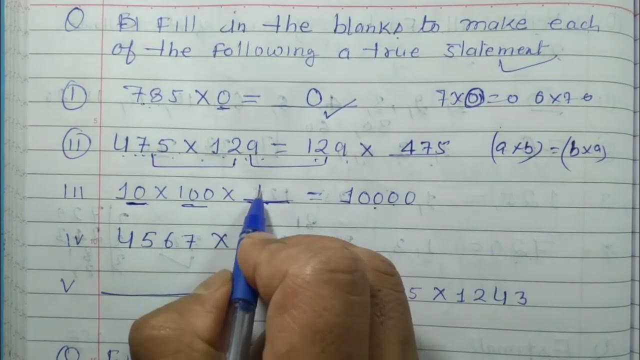 Fill in the blanks to make each statement true - YouTube