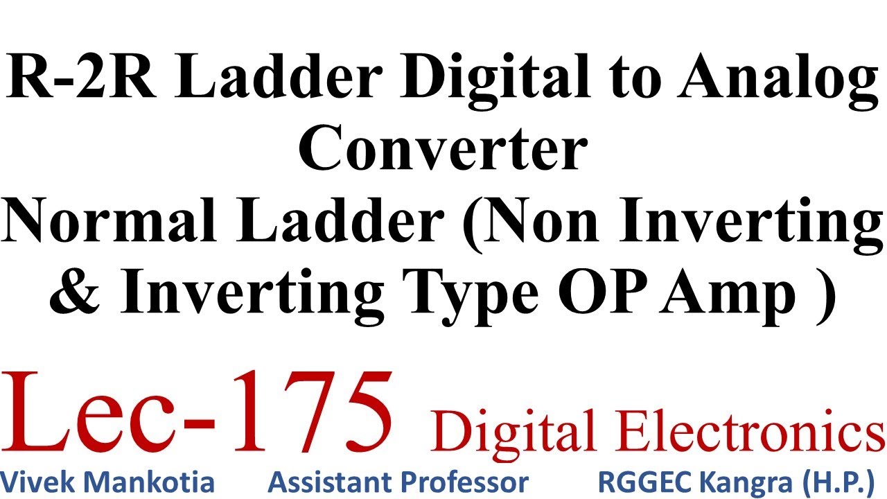 R-2R Ladder Digital to Analog Converter (R-2R DAC) :Lec-175 - YouTube