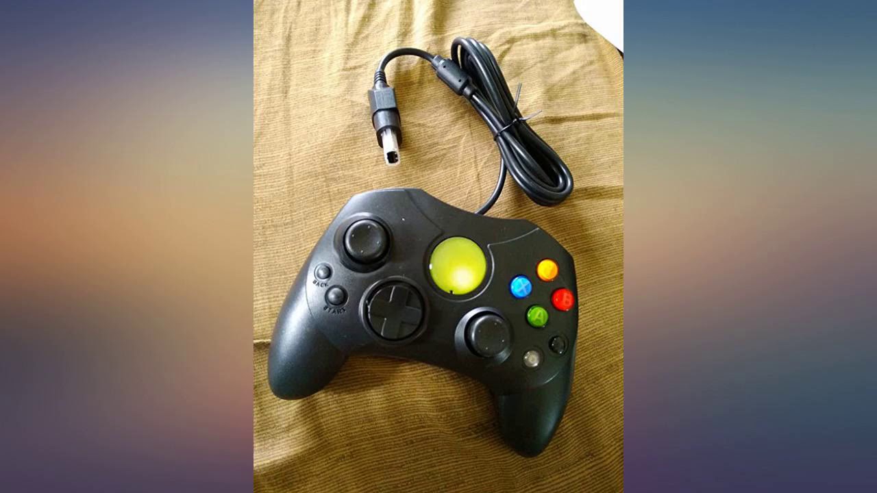 Old Skool Xbox Controller S-Type Wired Game Pad - Black review - YouTube