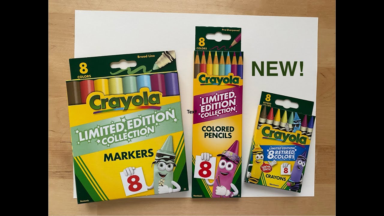 CRAYOLA 🖍 LIMITED EDITION 🖍 MARKERS 🖍 COLORED PENCILS🖍 CRAYONS 🖍 8 ...