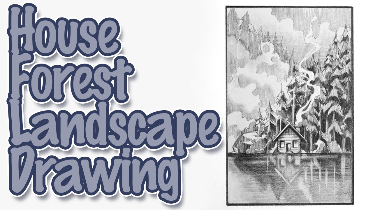 How to Draw Little House Forest Landscape - YouTube