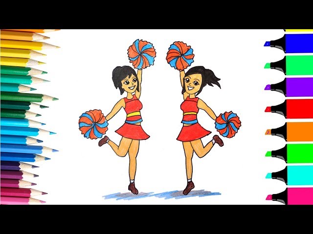 Easy Cheerleading Drawings Cheerleader" Art Board Print For Sale By