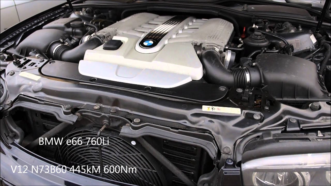 BMW e66 760Li start V12 - YouTube